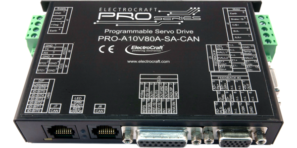 Programmable DC Motor Drive 80V 10A, CAN-Bus or EtherCAT® | ElectroCraft